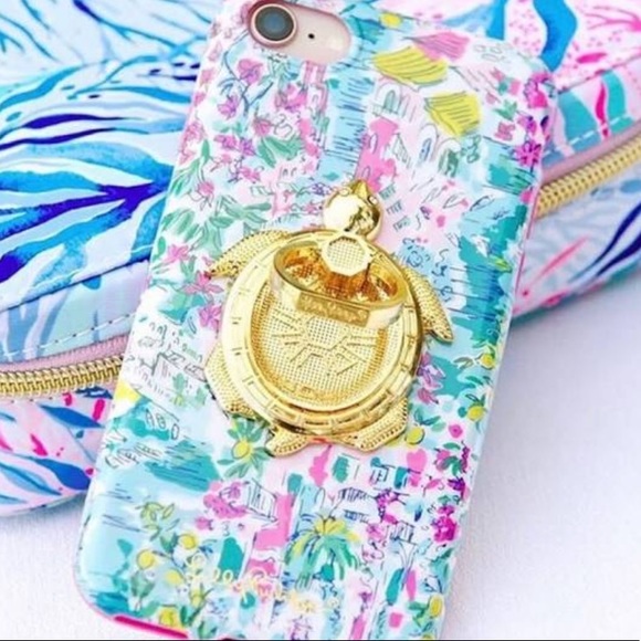 Lilly Pulitzer | Accessories | Lilly Pulitzer Turtle Phone Stand Ring ...